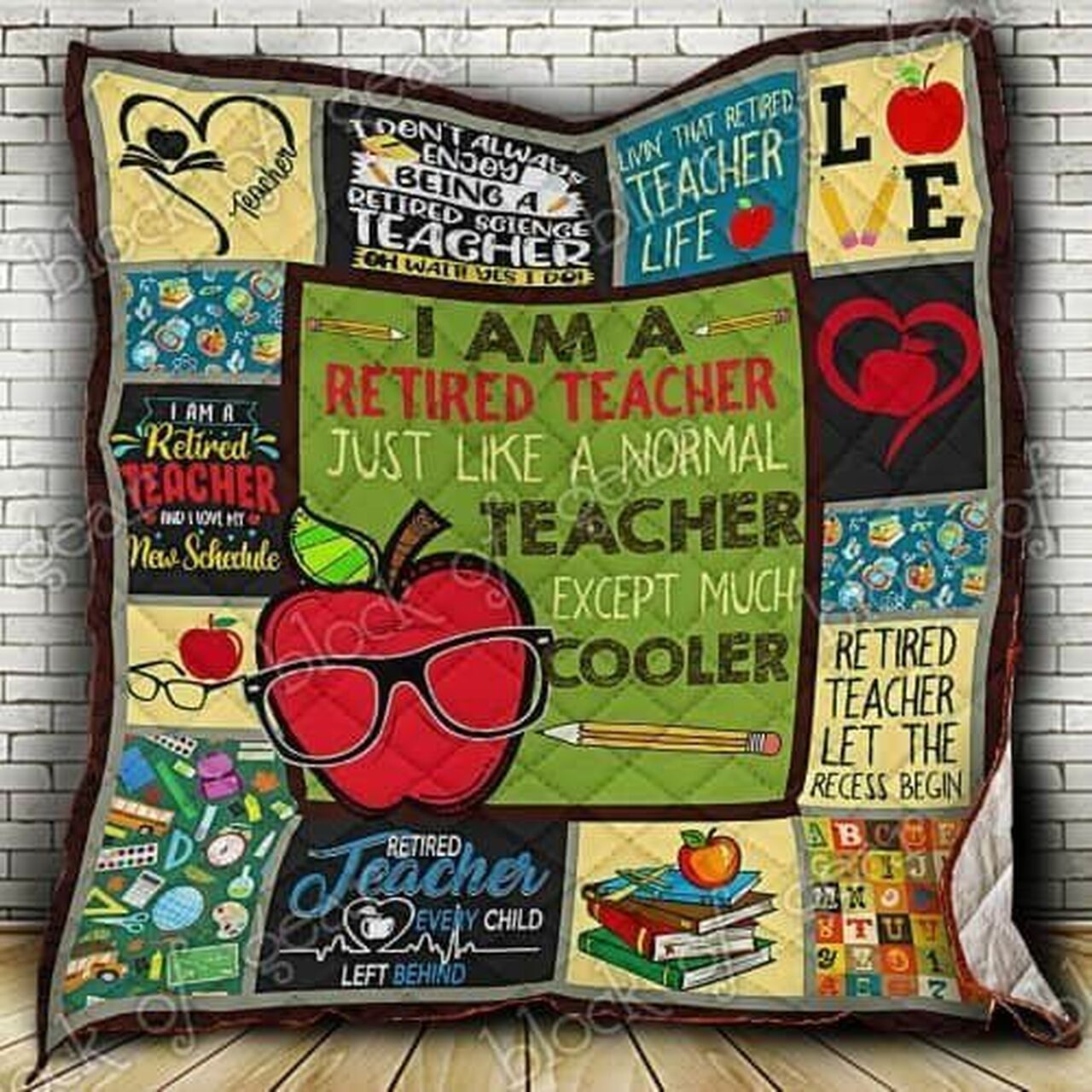Personalized Retired Teacher Quilt Bed Set Blanket - Perfect for ...
