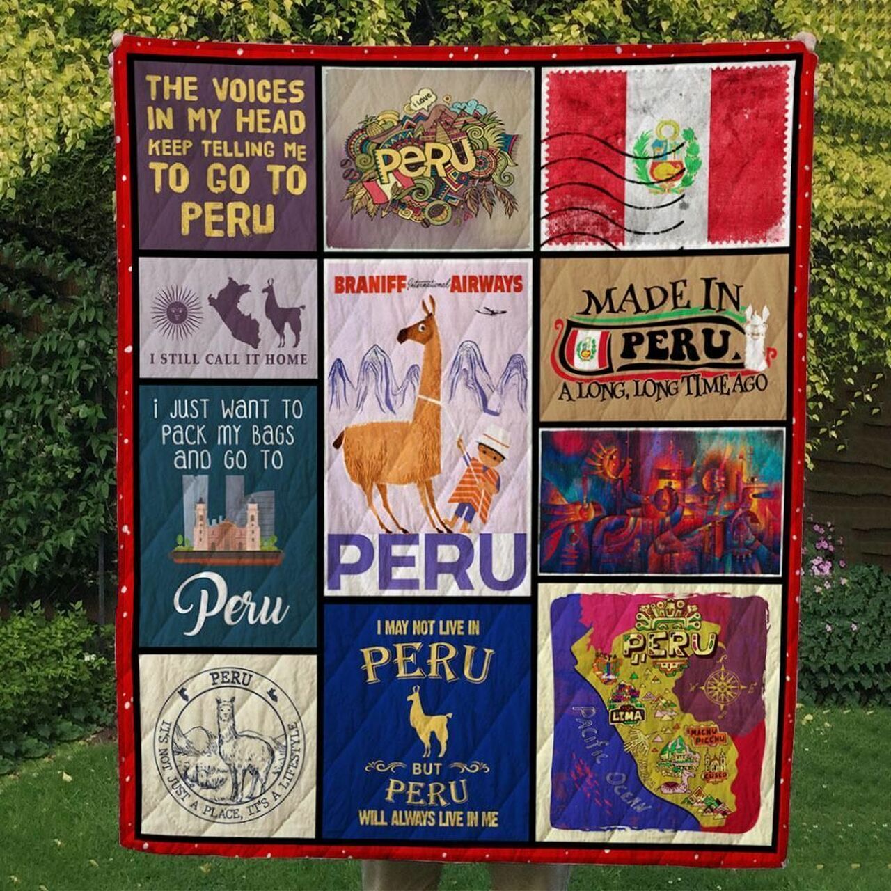 Peru Quilt Bedding Set Bedroom Decor, Gifts for Family - Bluefink