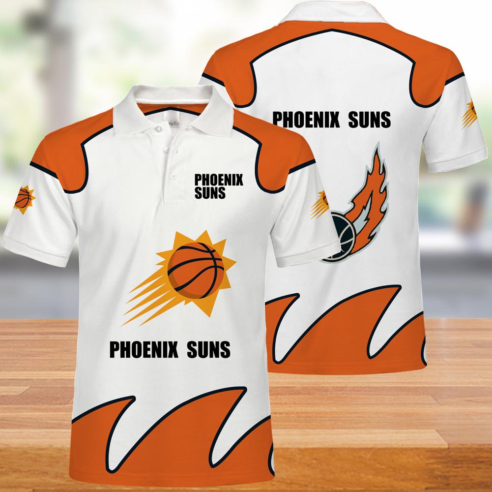 Phoenix Suns Button Up Polo Shirt - Bluefink
