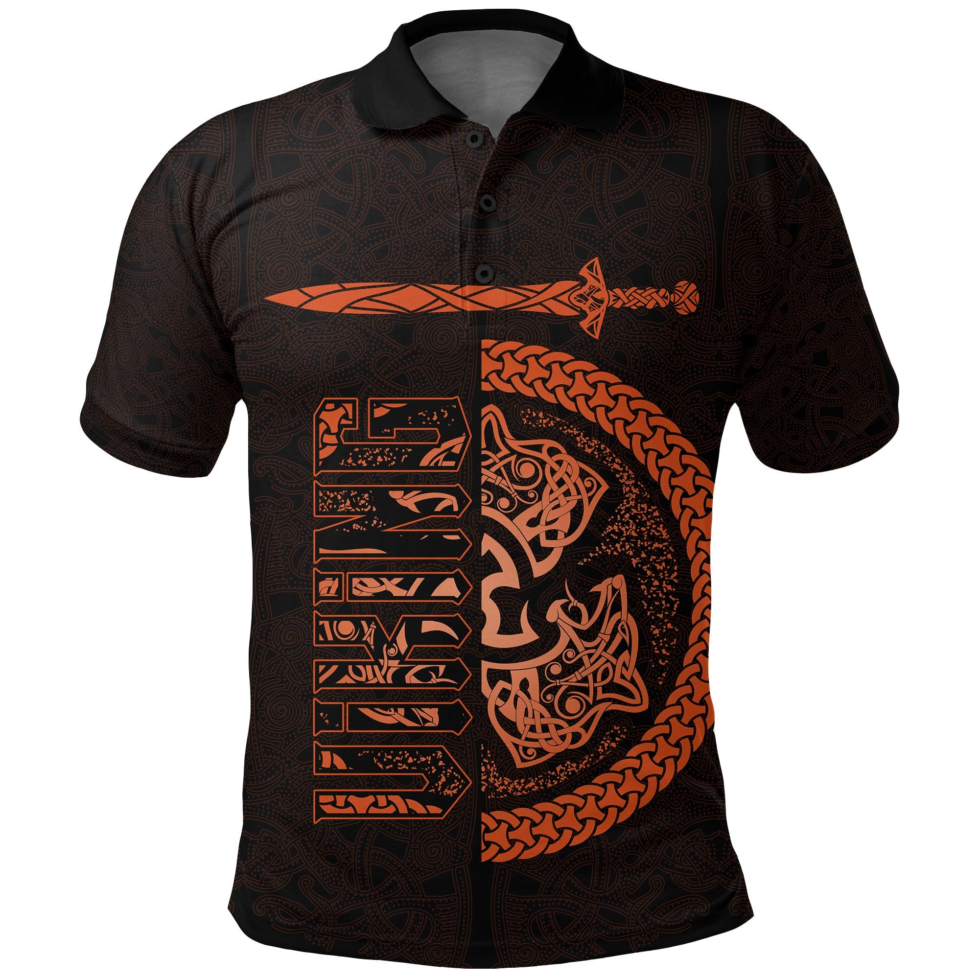 Polo Shirt - Fierce Wolf Totemic Animal - Bluefink