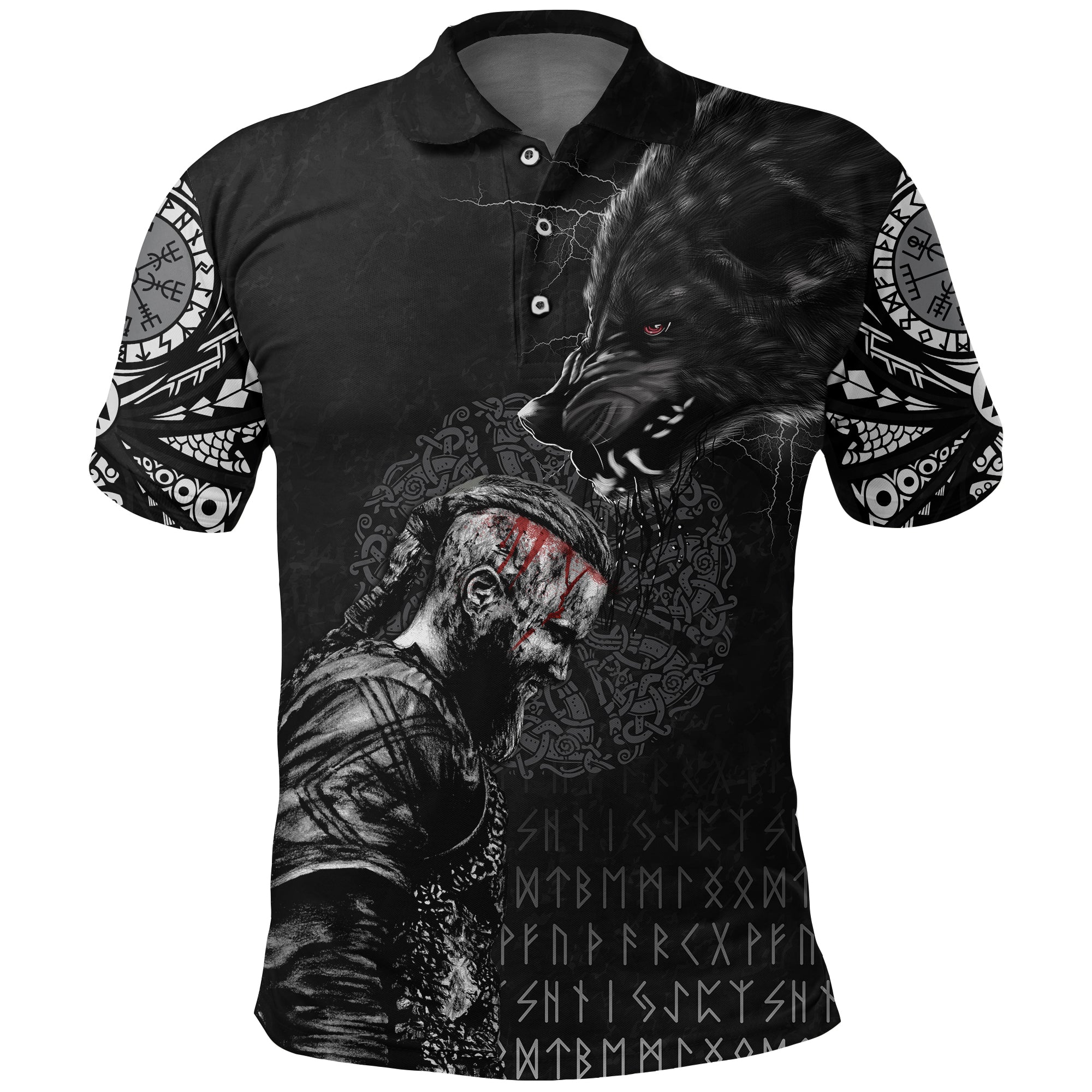 Polo Shirt - Ragnar and Wolf - Bluefink