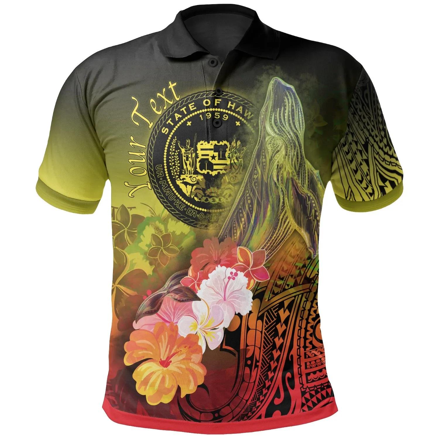 Polynesian Hawaii Custom Personalised Polo Shirts - Humpback Whale with ...