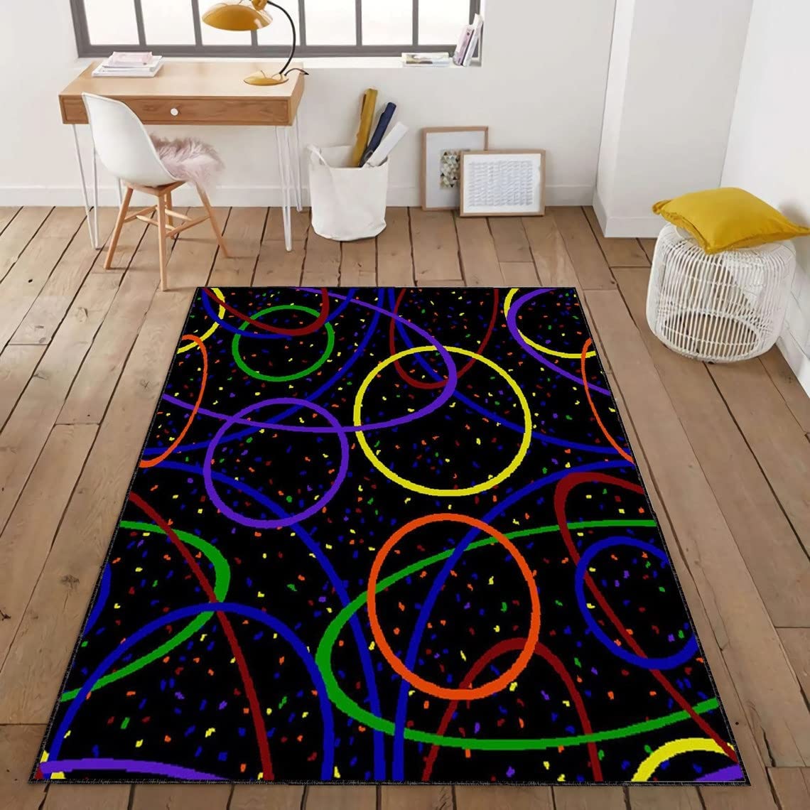 Retro Arcade Bar Rug with Gamer Design for Game Room Decor, Bowling ...