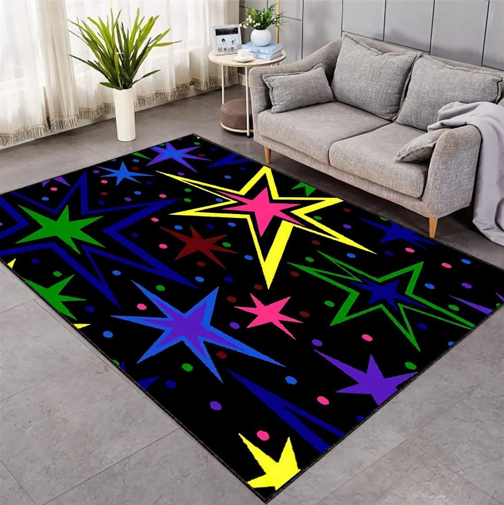 Retro Arcade Bar Rug with Gamer Design for Game Room Decor, Bowling ...
