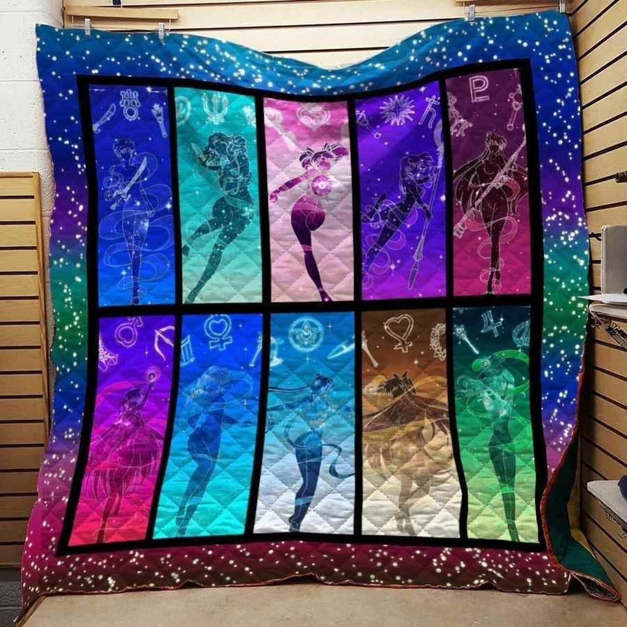 Sailor Moon Transformation Colorful Blanket Quilt Bedding Set Bedroom ...