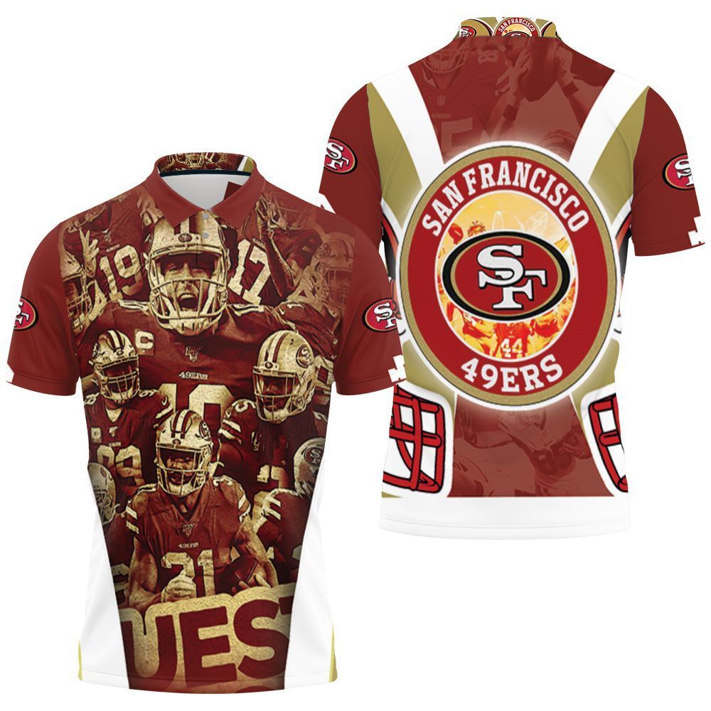 San Francisco 49Ers 2021 Nfc West Division Super Bowl 3D Polo Shirt ...