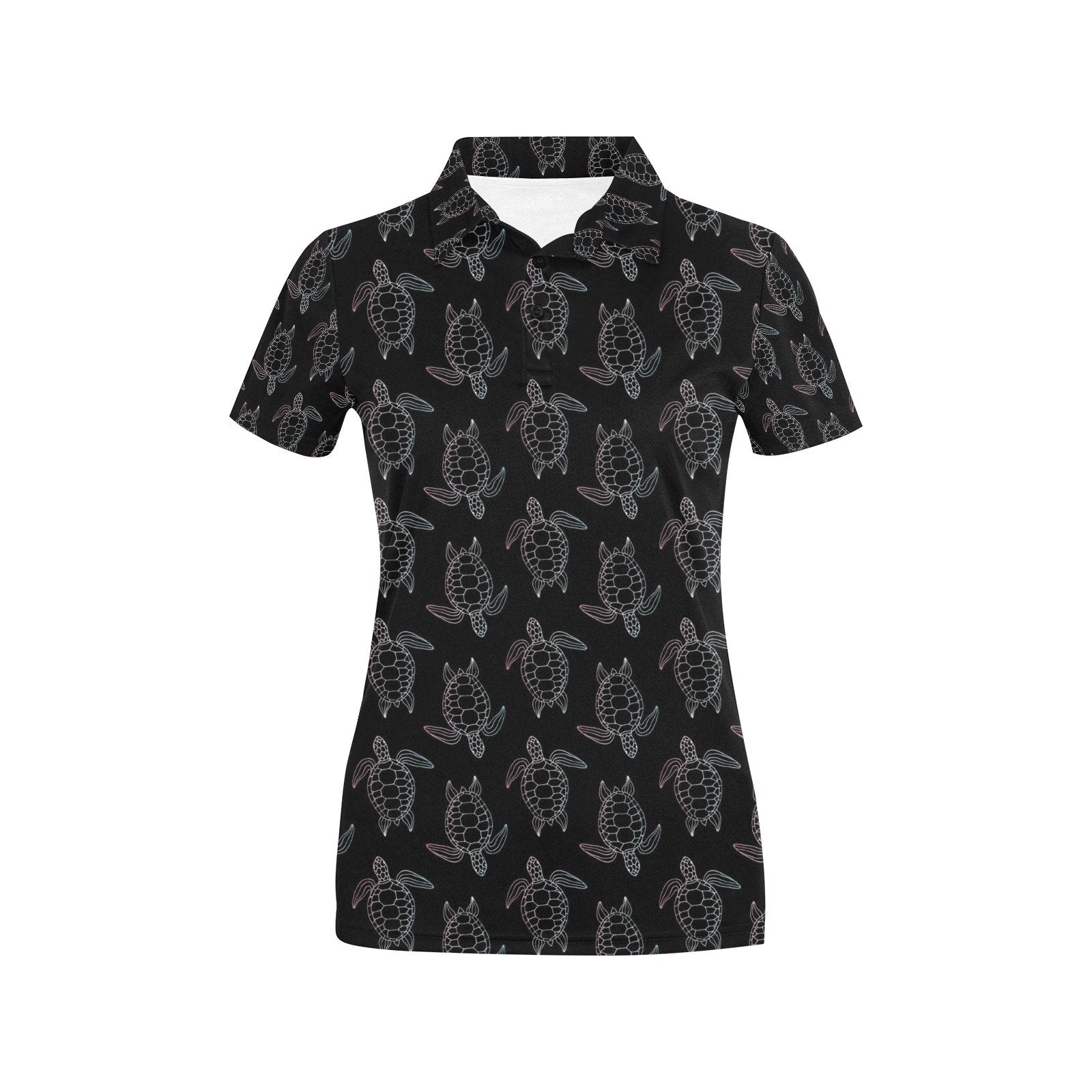 Sea Turtle Print Design Women's Polo Shirt 3D Polo Shirt A1 - Bluefink