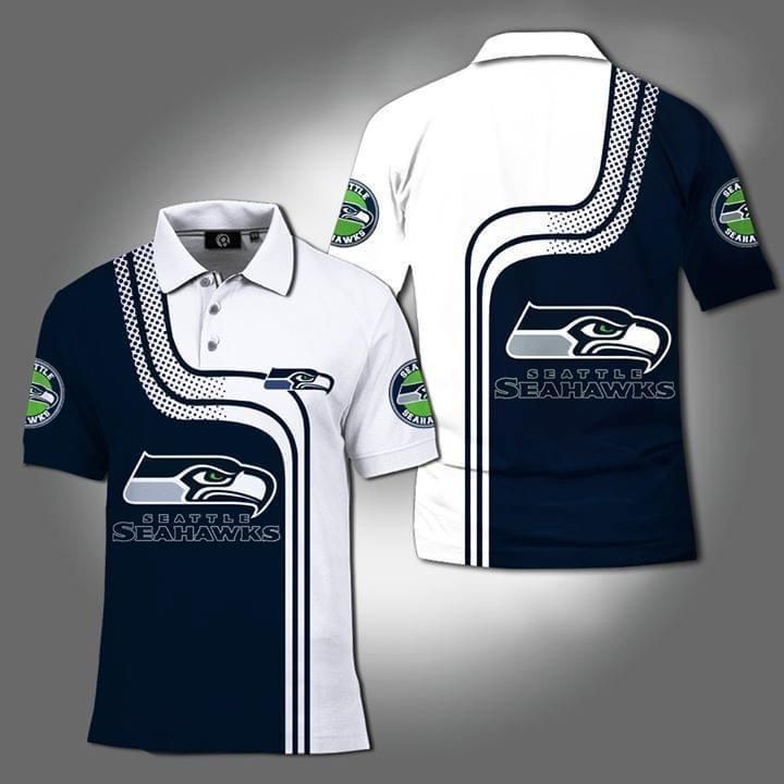 Seattle Seahawks Nfl 3D Polo Shirt - Bluefink