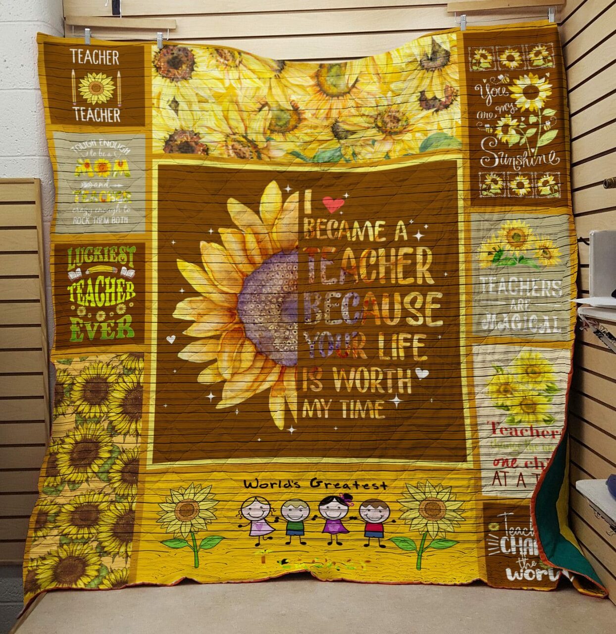 Show Appreciation for Teachers with Luckiest Teacher Ever Quilt Bedding ...