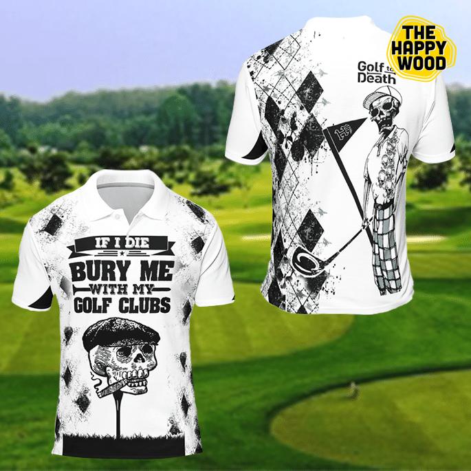 Skull Golf Polo Shirt - Bluefink