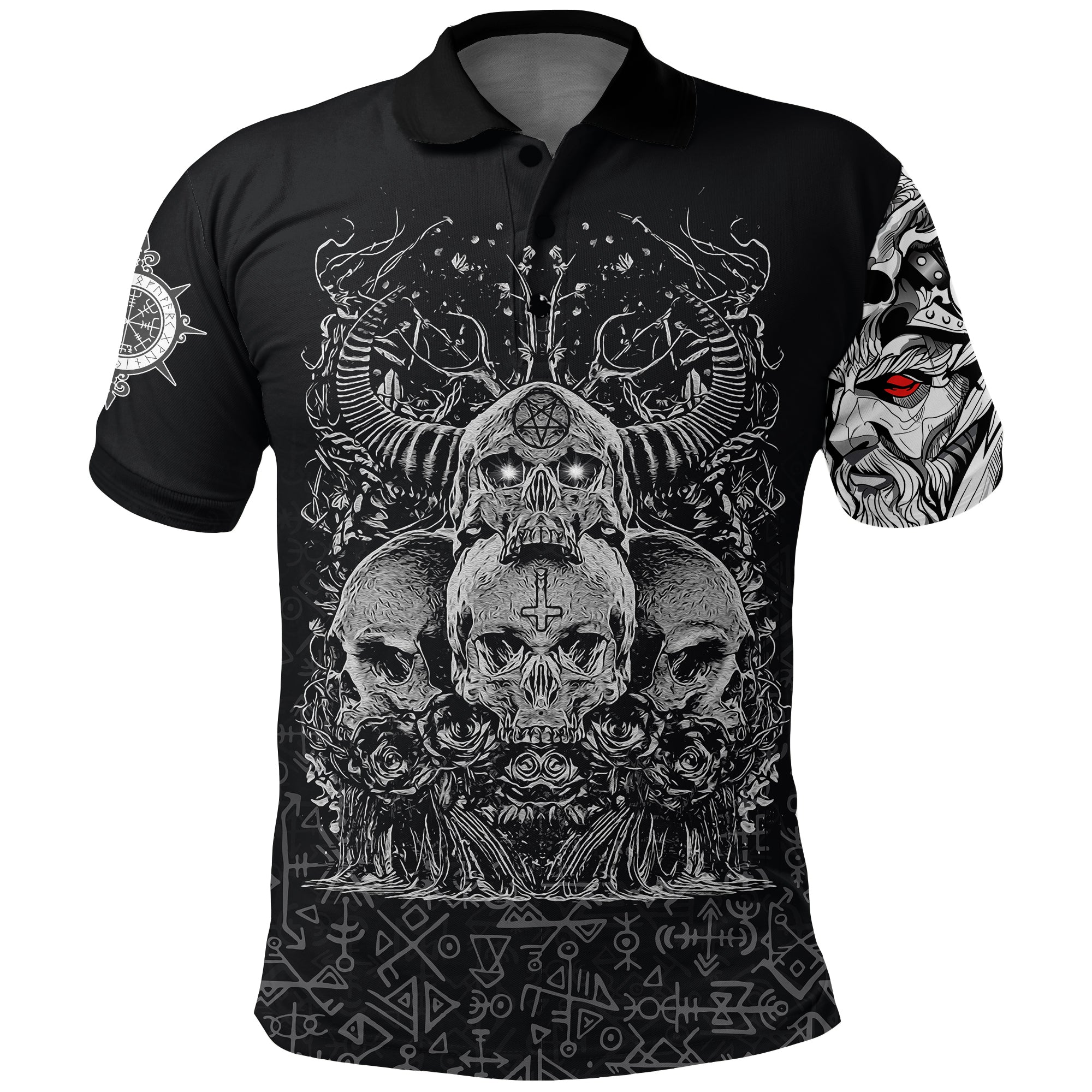 Skull Honor Polo Shirts - Bluefink