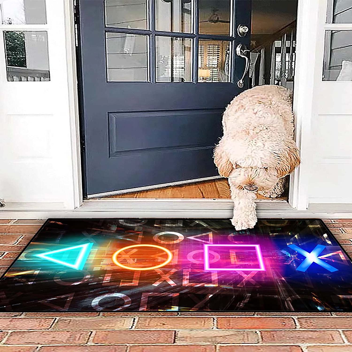 Soft Colorful Gaming Carpet with Video Controller Rug Player Design for ...