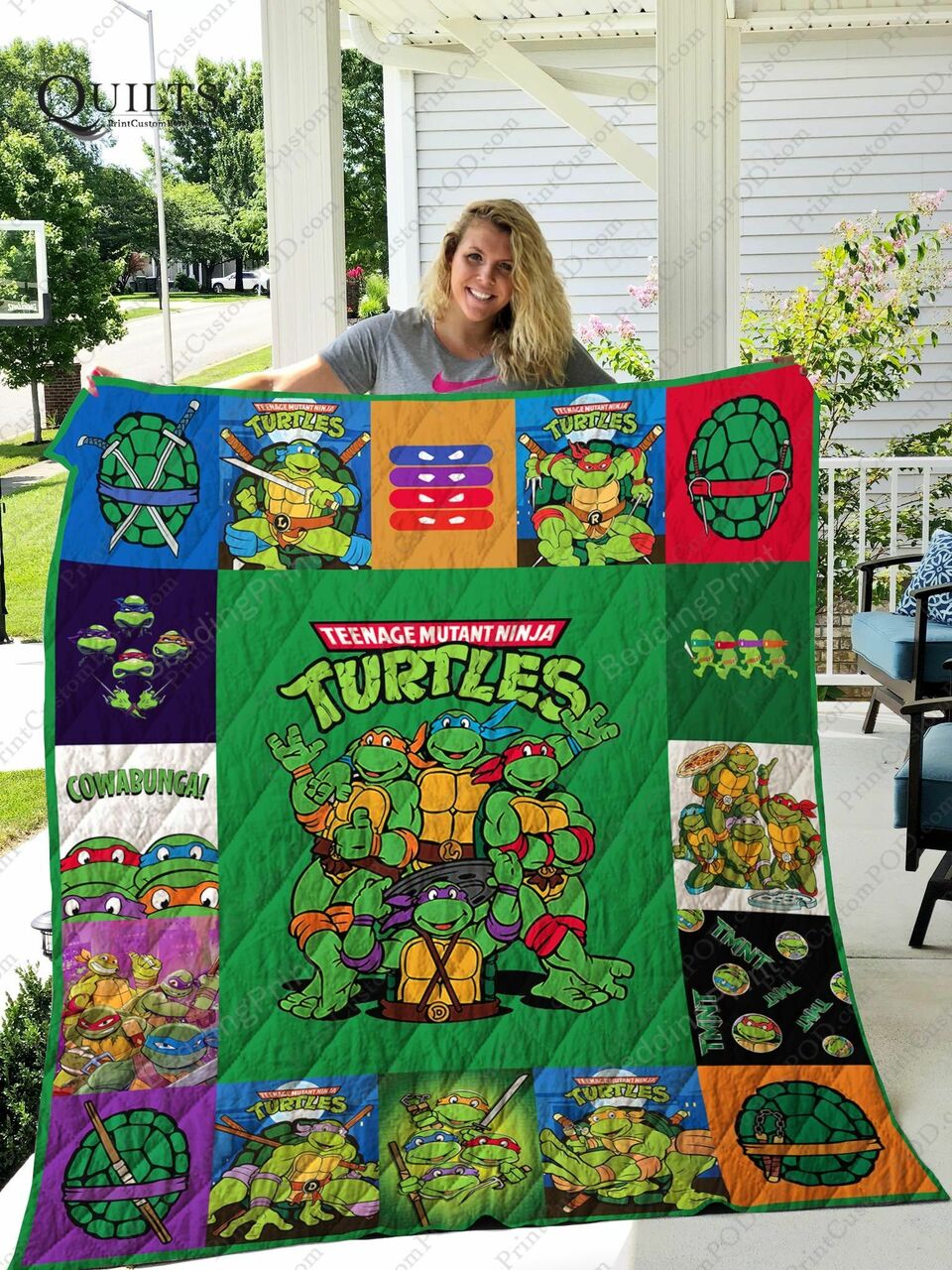 Teenage Mutant Ninja Turtles Quilt Bedding Set Blanket - Bluefink