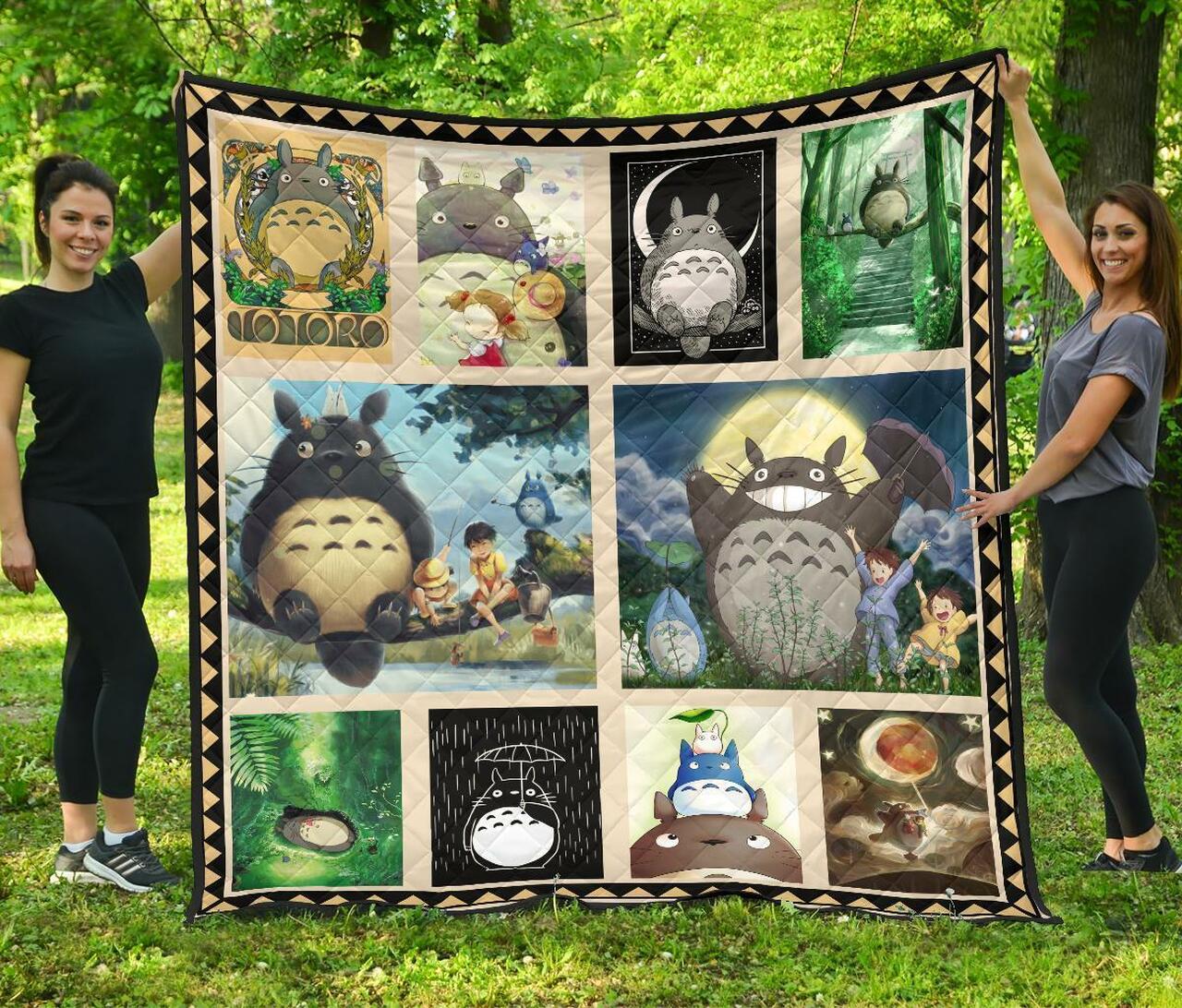Totoro For Anime My Neighbor Totoro Fan Quilt Bedding Set Bedroom Decor ...