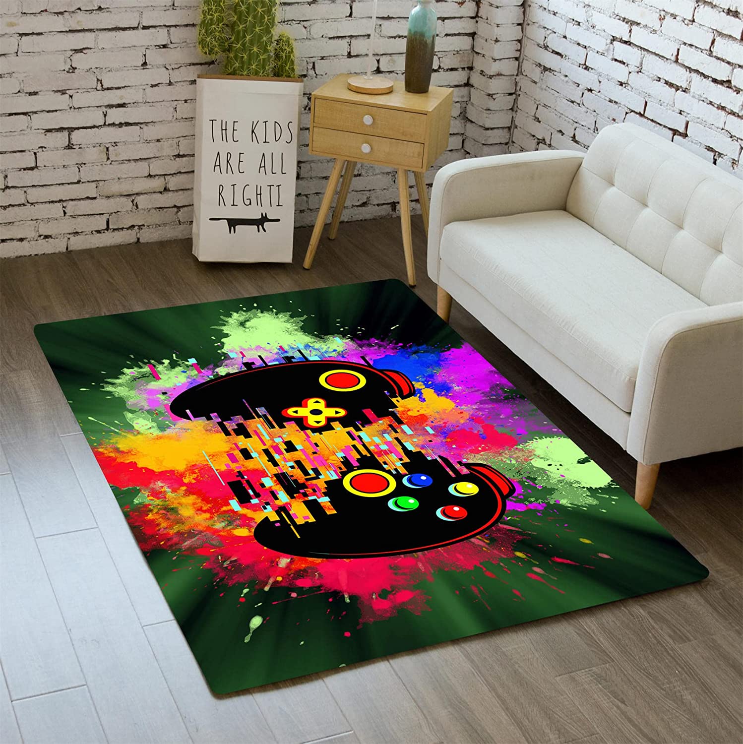 Unique Video Games Controller - Gaming Area Rug for Boys' Gamer Room ...