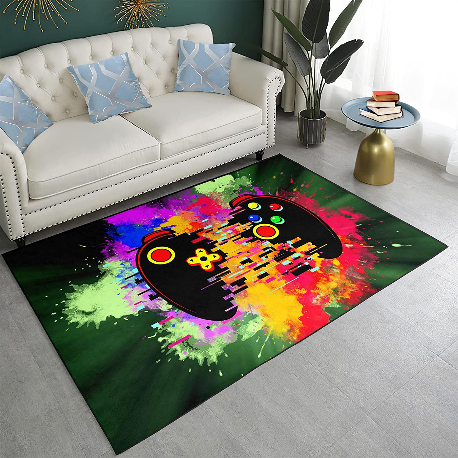 Unique Video Games Controller - Gaming Area Rug for Boys' Gamer Room ...