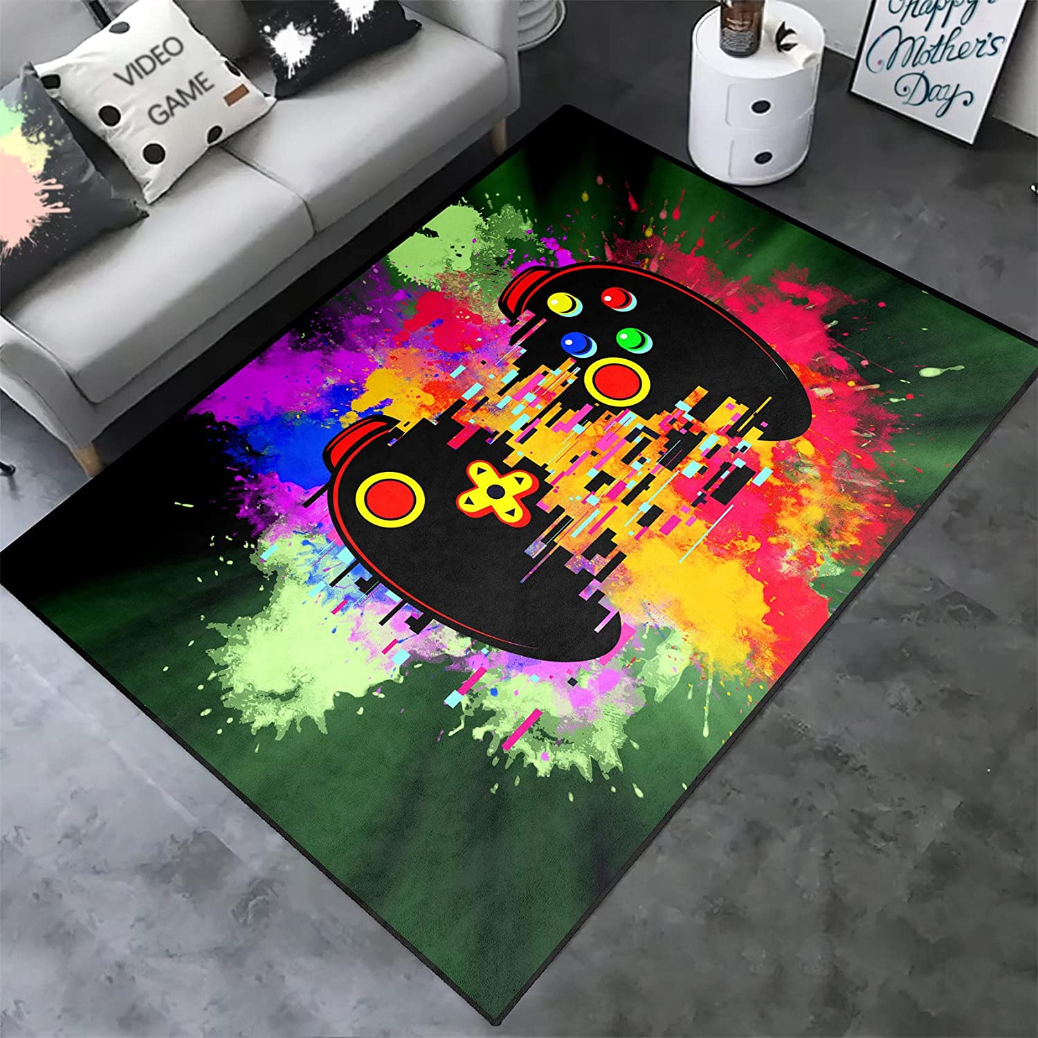 Unique Video Games Controller - Gaming Area Rug for Boys' Gamer Room ...