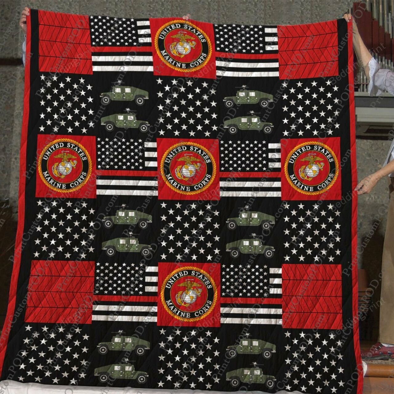 United Statesmarine Corps Symbol Quilt Bedding Set Blanket Gifts For ...