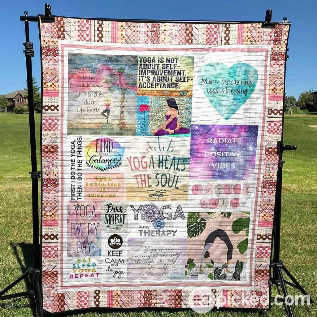 Yoga Heals The Soul Personalized Quilt Bedding Set - Great for Bedroom ...