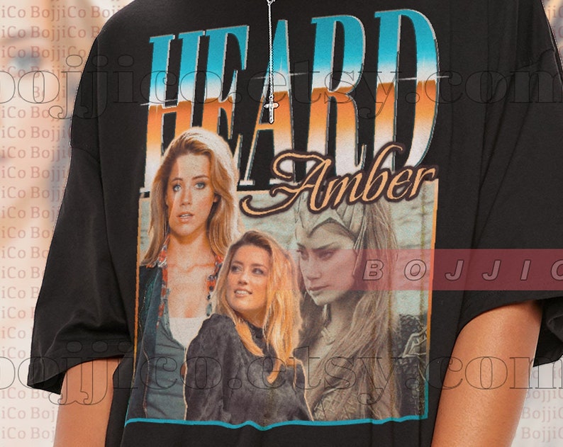 Amber Heard Fan Tee, Vintage Homage Retro 90s Sweater, Amber Heard ...