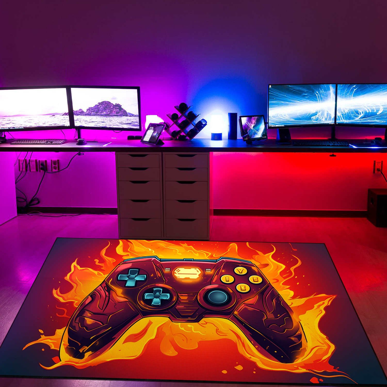 Customizable Area Rug for Young Gamers with Game Controller Design ...