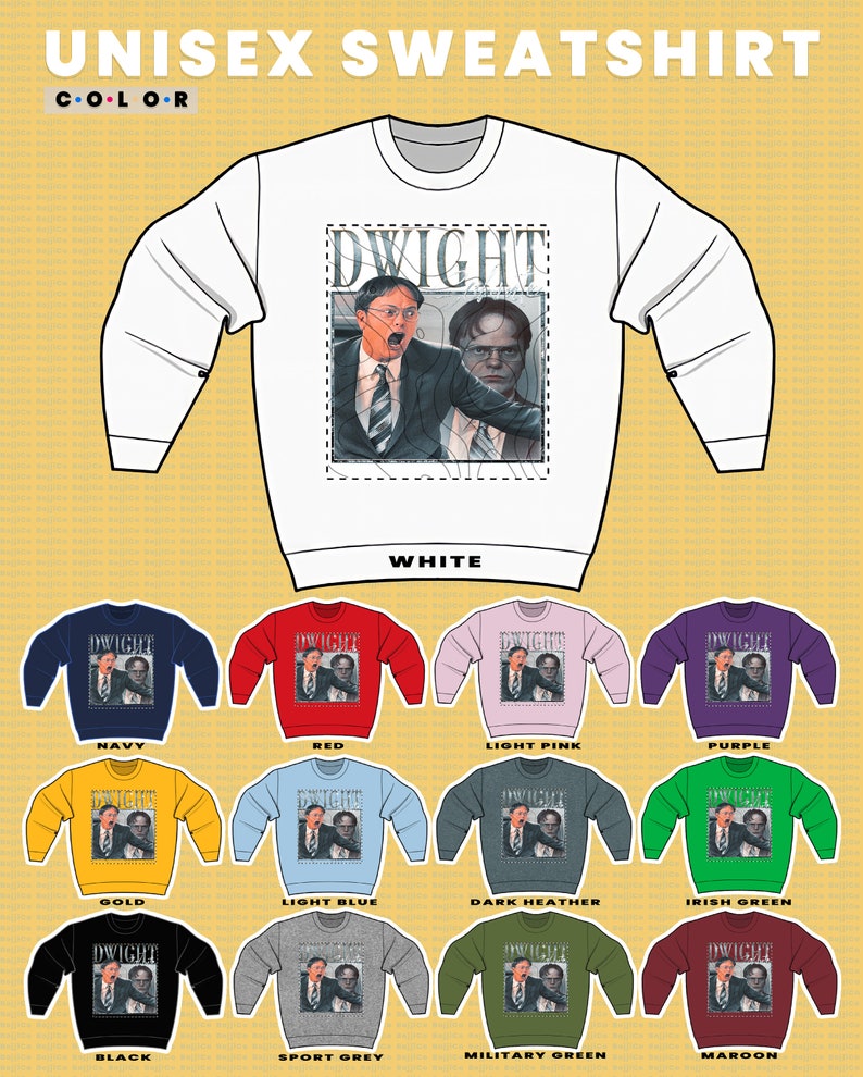 Dwight Schrute The Office Homage Sweatshirt - Retro Vintage Sweater for ...
