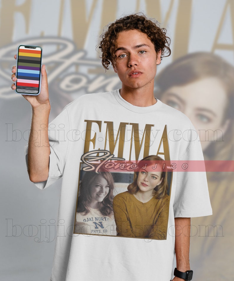Emma Stone Mary Jane Tee - Homage, Vintage and Merch Gift for Fans ...