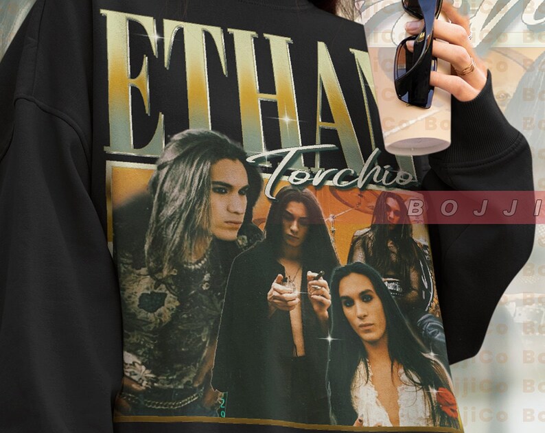Ethan Torchio Maneskin Sweatshirt - 90s Vintage Homage Tee for Fans ...