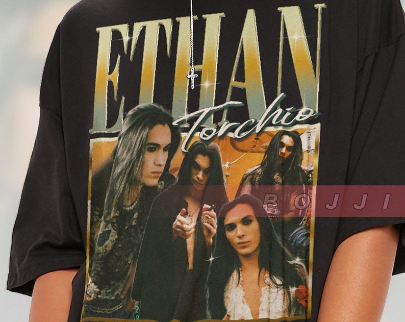 Ethan Torchio Maneskin Tee - Vintage, Homage and Fan Tee Shirt - Bluefink