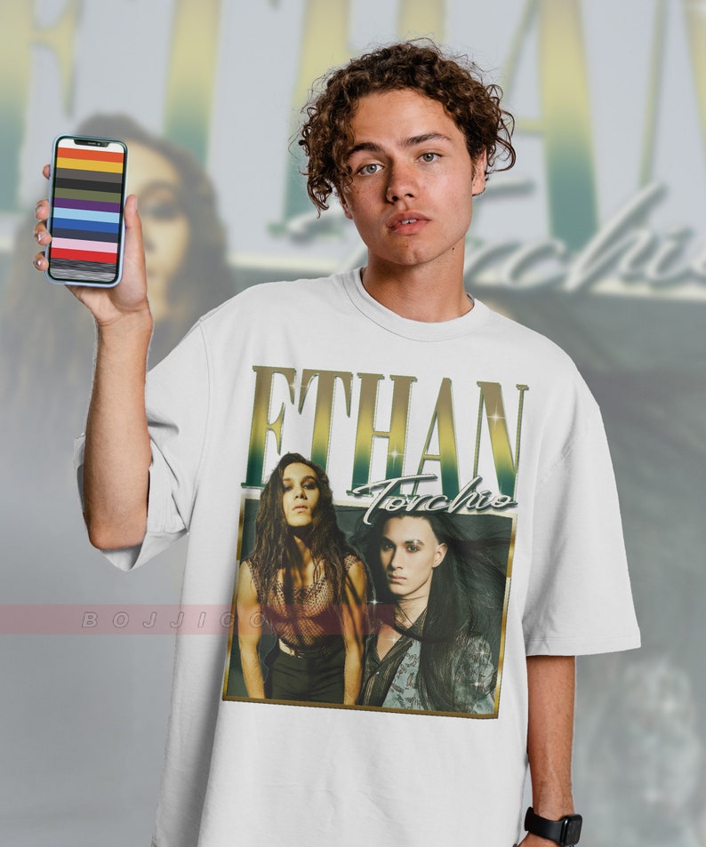 Ethan Torchio Vintage Sweater - Homage, Fan Tee and Maneskin Merch Gift ...