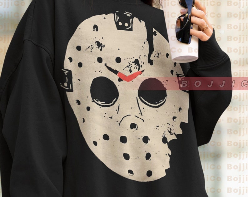 Friday the 13th Sweatshirt, Scary Jason Voorhees Hoodie, Horror Fan ...