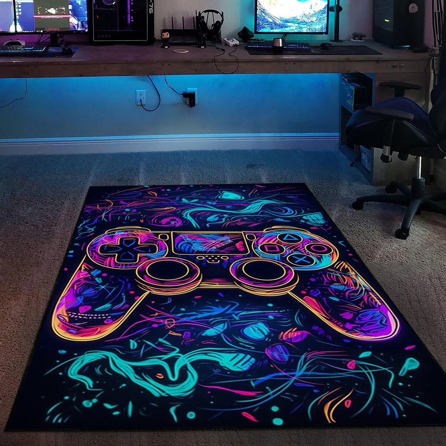 Game On with Personalized Gaming Rugs for Boys Bedrooms - Full Size ...