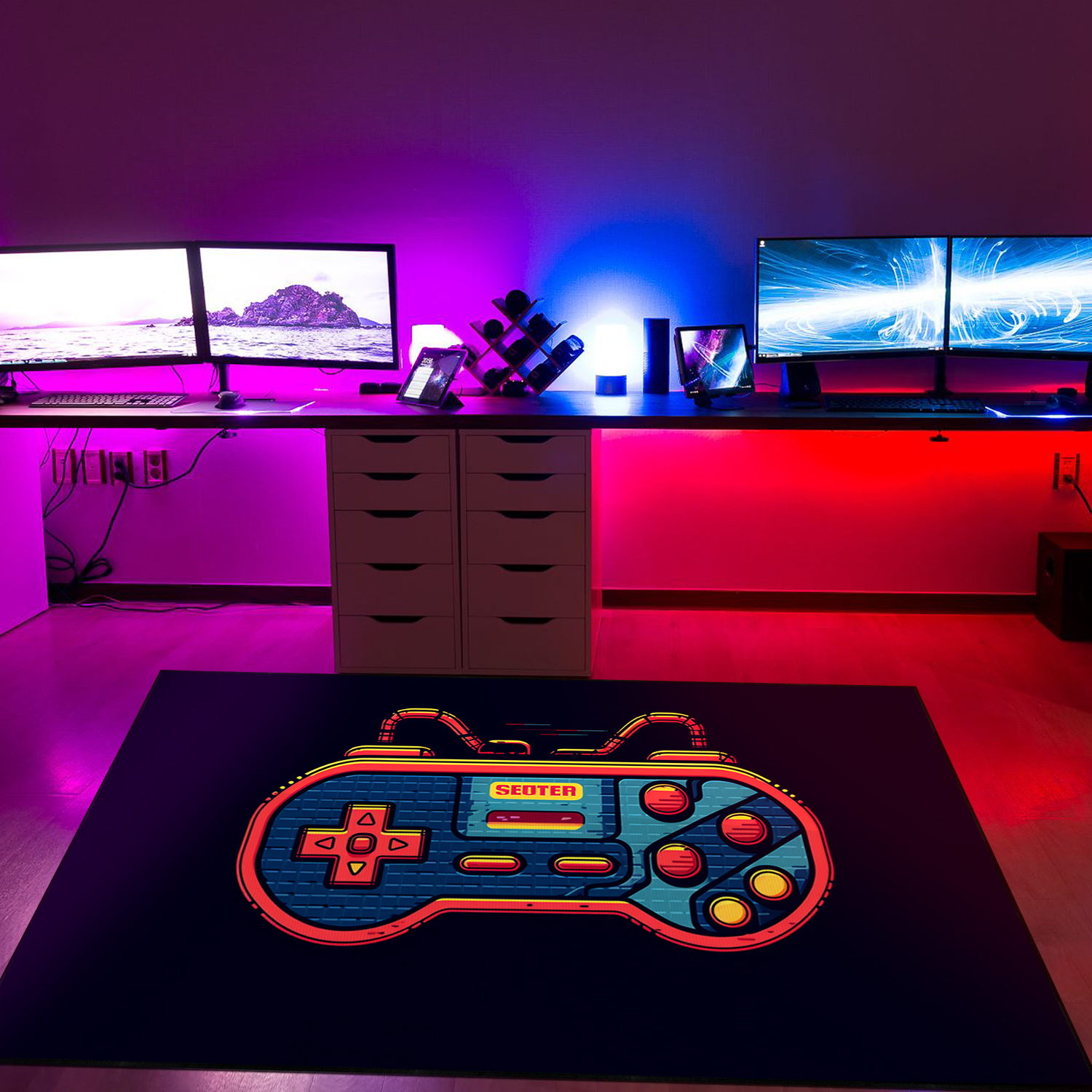 Game Room Themed Area Rugs - Personalized Gaming Rug for Boys Room ...