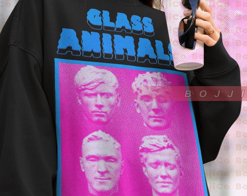 Glass Animals Retro 90s Tee Sweater - Heat Waves Viral Merch for Fans ...