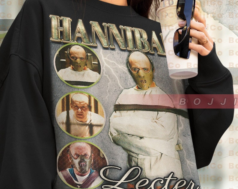 Hannibal Lecter Sweatshirt, Horror movie Sweater with Silence of the ...
