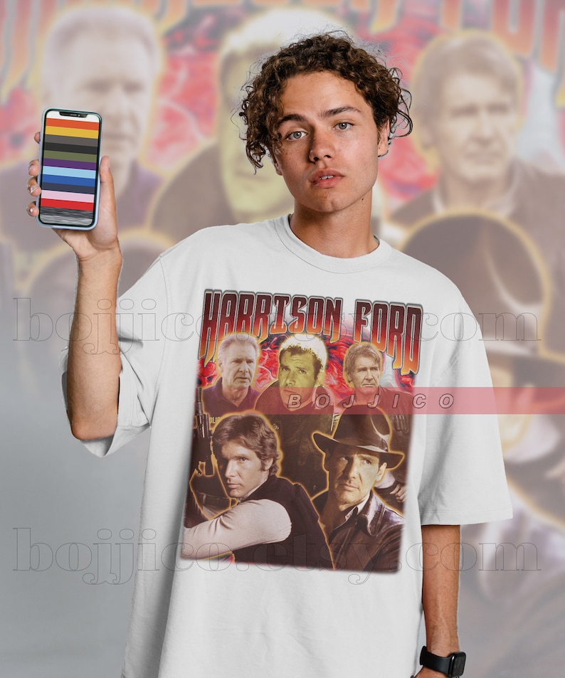 Harrison Ford Vintage Homage Tee with Retro Look - Bluefink