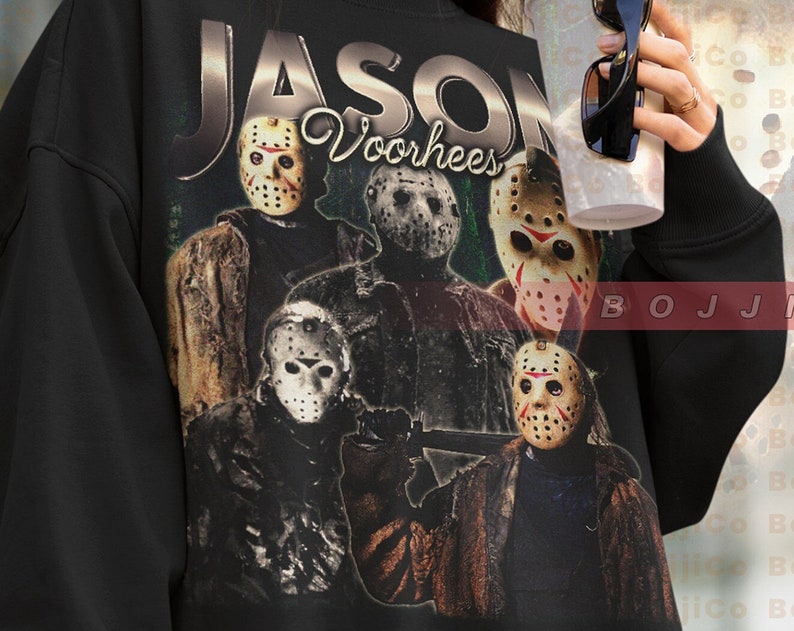 Jason Voorhees Horror Sweatshirt - Scary Michael Myers Movie & Retro ...