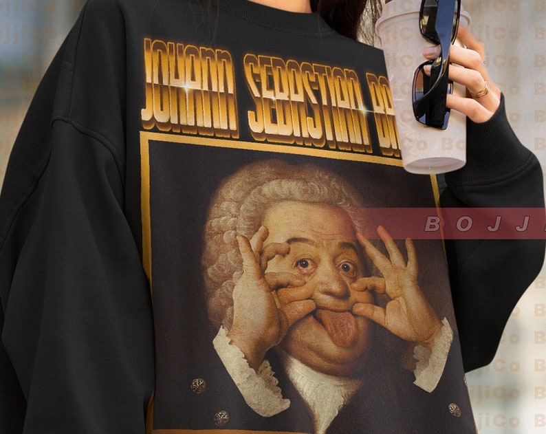 Johann Sebastian Bach Homage Sweatshirt - Retro 90s Classical Music ...