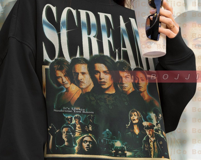 Let's Watch Scary Movie Sweatshirt, Horror Tees, Classic Scream Fan T ...