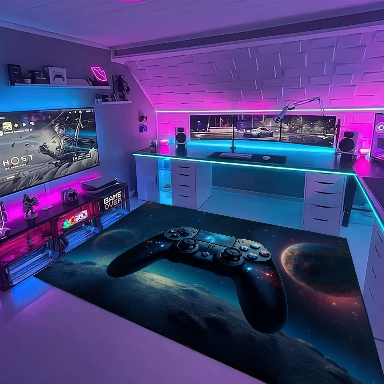Level Up Your Room with Personalized Game Room Controller Rugs ...