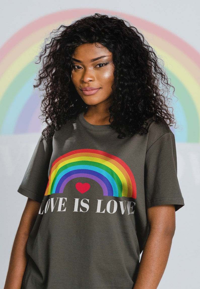 Love Is Love Symbol Rainbow Pride Shirt - Bluefink