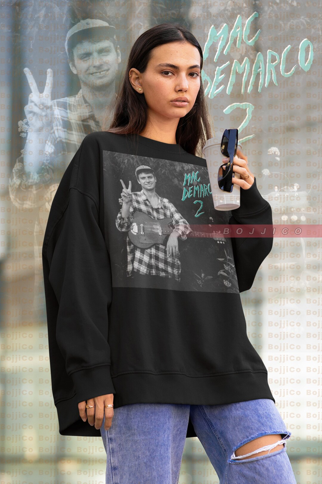 Mac Demarco Fan Sweatshirt - Roll Night Club Homage Sweater for Fans ...