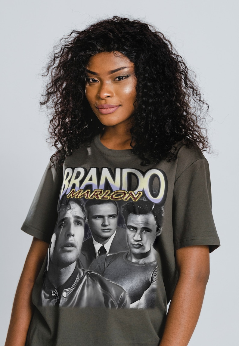 Marlon Brando Homage Tee - Vintage Tribute to a Style Icon - Bluefink