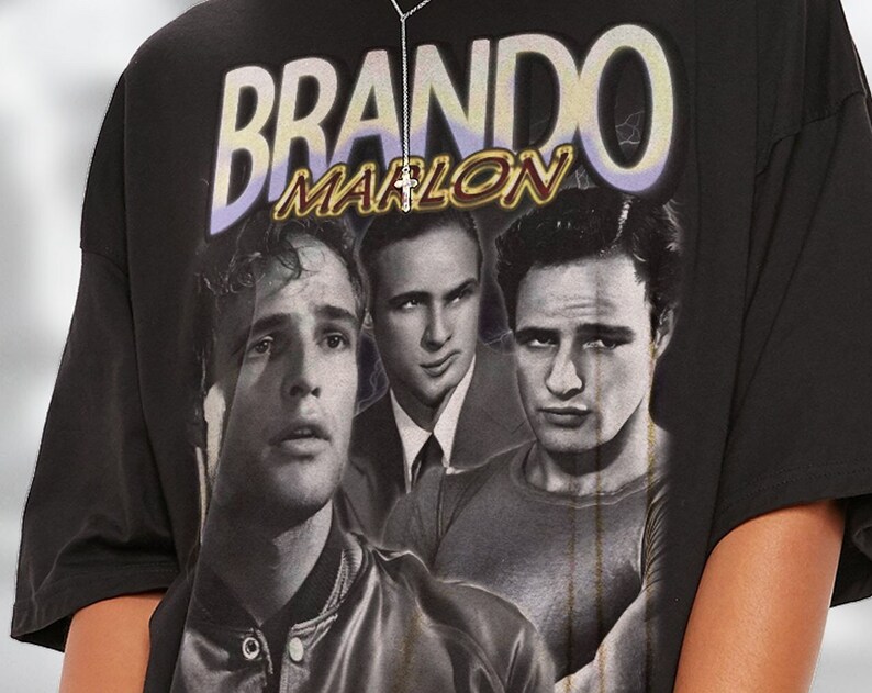 Marlon Brando Homage Tee - Vintage Tribute to a Style Icon - Bluefink