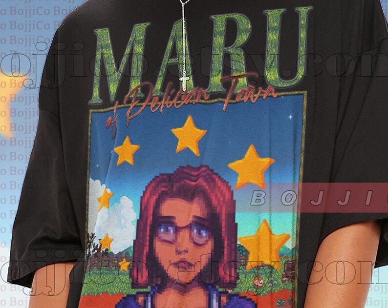 Maru Homage T-Shirt, Stardew Valley Gift, Pixel Farming RPG Video Game ...