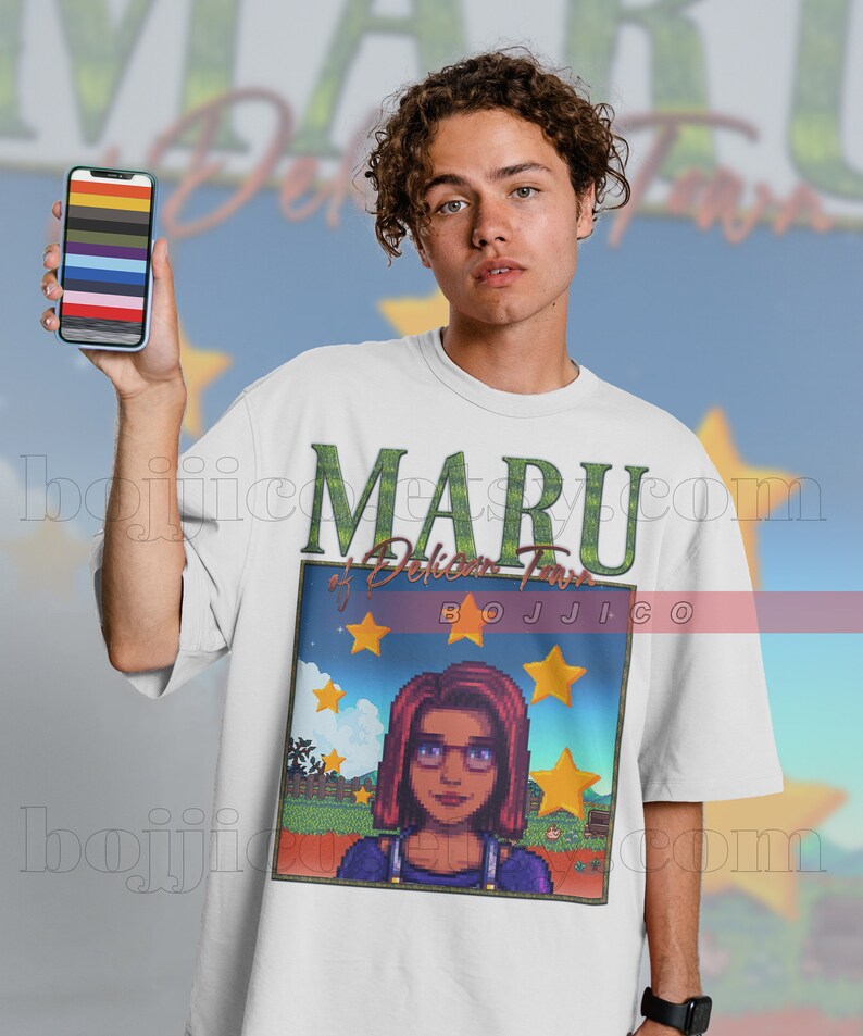 Maru Homage T-Shirt, Stardew Valley Gift, Pixel Farming RPG Video Game ...