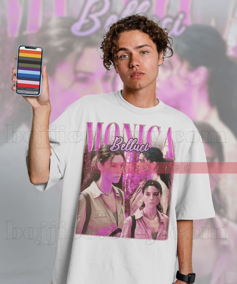 Monica Bellucci 90s Homage Shirt, Retro Monica Bellucci Fan Tee ...