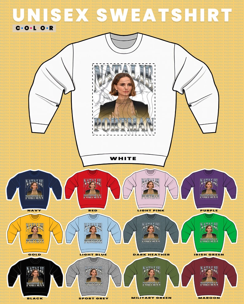 Natalie Portman Retro 90s Sweatshirt - Merchandise Gift - Bluefink
