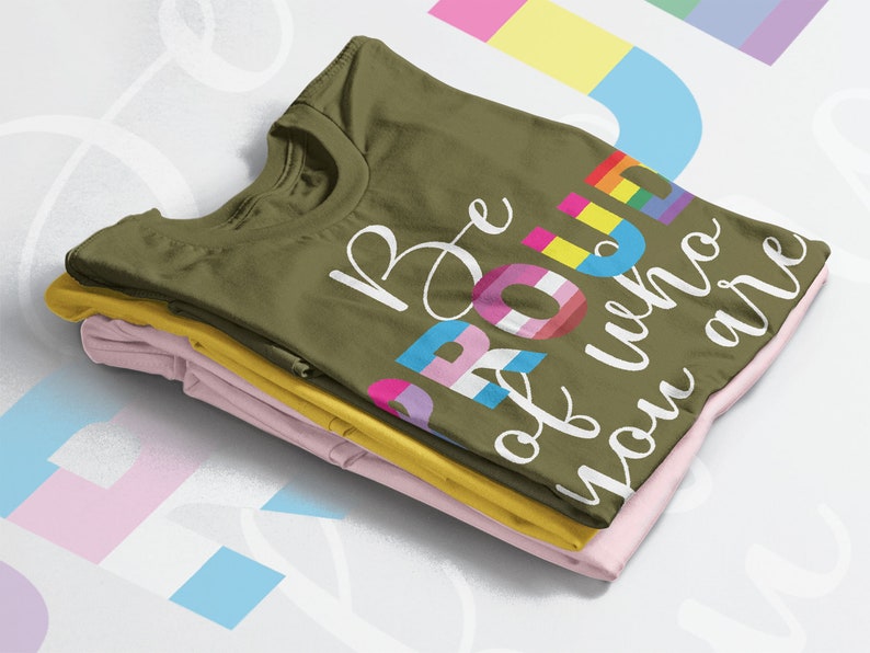 PRIDE Months Shirt with Rainbow Love Symbol - Be Proud of Who You Are ...
