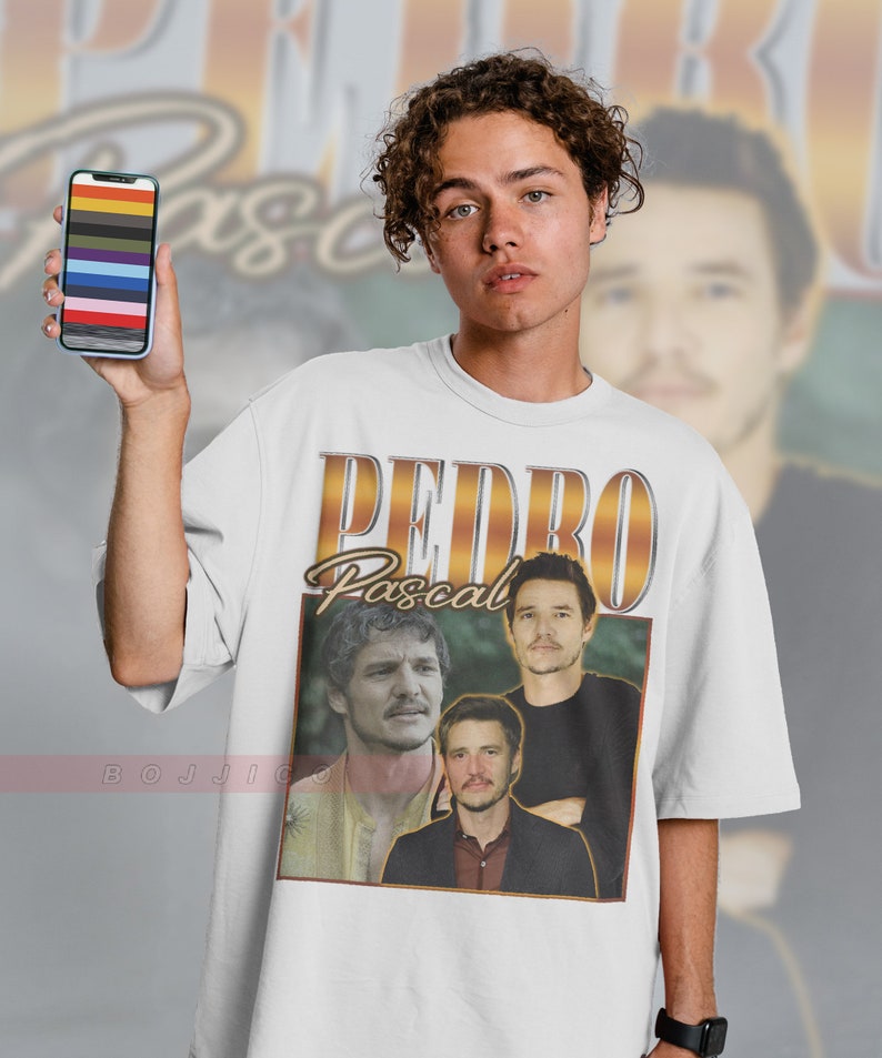 Pedro Pascal Retro Actor Tee, Narco Pedro Pascal Fans Gift, Tribute ...